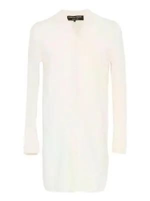 Comme Des Garçons Longline Button-up Cardigan - Neutrals