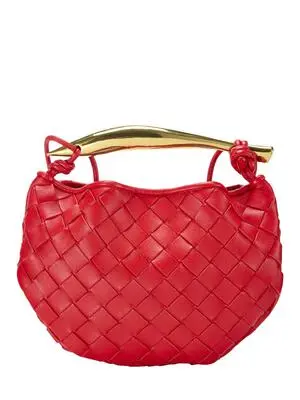 Bottega Veneta Red Intrecciato Sardine Bag Mini Red