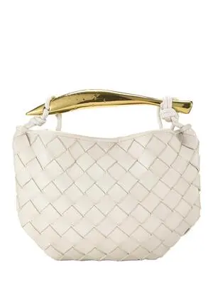 Bottega Veneta White Intrecciato Sardine Bag Mini White