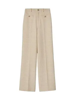 Gucci Cotton Blend Trousers With Checked Pattern - Multicolor