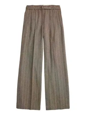 RALPH LAUREN Herringbone Pleated Trousers