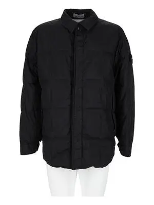 Stone Island Stone Island Men Piumino Antigoccia Con Colletto Rigido Black
