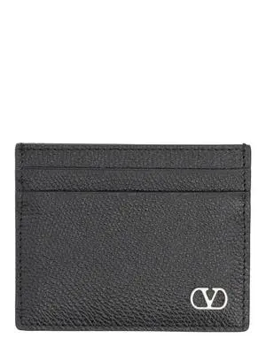 Valentino Garavani Portacarte Vlogo In Pelle - Black
