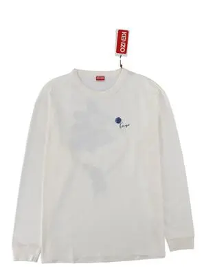 Kenzo T-shirt Tulip A Manica Lunga - White