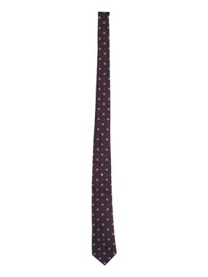 Saint Laurent Saint Laurent Men Cravatta In Jacquard Di Seta Multicolor
