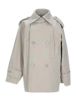Balenciaga Trench Doppiopetto - Cream