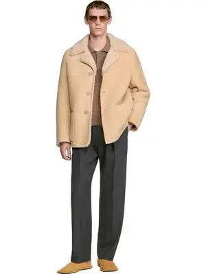 SANDRO Shearling Jacket