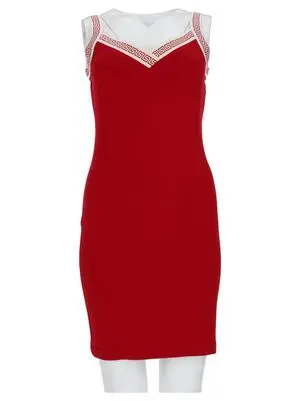 Versace Abito Con Motivo Jacquard - Red