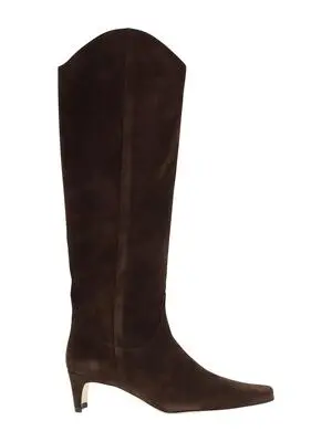 STAUD Wally Western Suede Tall Boots