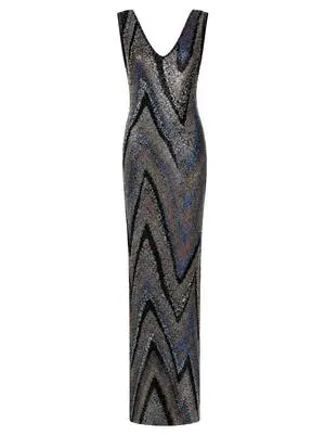 Missoni V Neck Dress Black