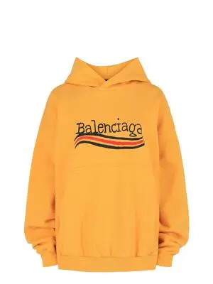 Balenciaga Hand Drawn Political Campaign Logo Hoodie Black Red - Yellow