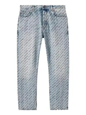 Balenciaga Buckle Loose Fit Pant 'iced - Blue