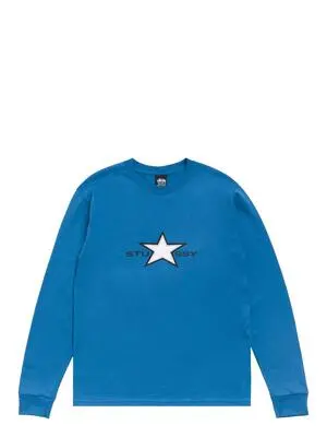 StÜssy Star Ls Tee - Blue