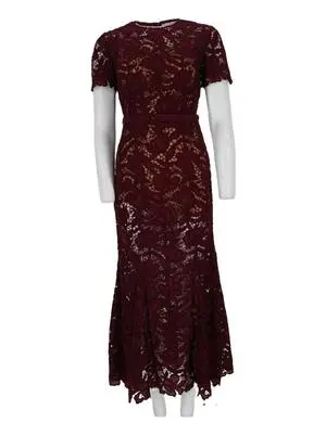 SELF-PORTRAIT Abito Midi In Pizzo - Multicolor