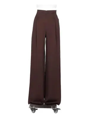 Max Mara Pantalone A Gamba Ampia - Brown
