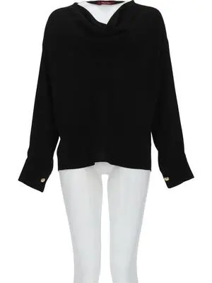 Max Mara Blusa In Cady Tecnico Leggero - Black