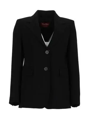 Max Mara Blazer Monopetto In Cady - Black