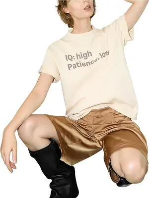 Max & Co. Talento Cotton Slogan Tee - Milk