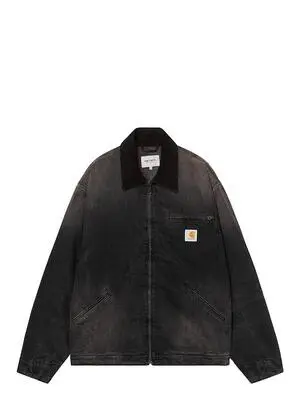 Carhartt Work In Progress Detroit Cotton Tobacco Logo Jacket - Black