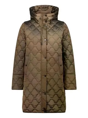 BETTY BARCLAY Quilted Hooded Coat - Brown
