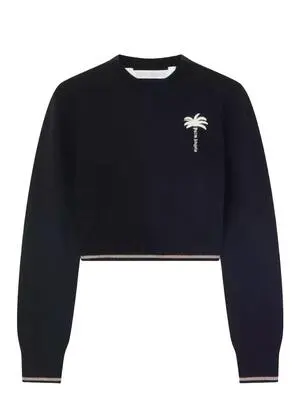 PALM ANGELS Palm Tree Embroidered Sweater