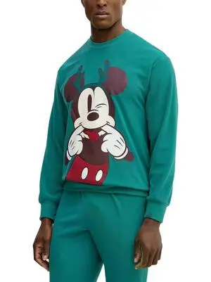 BENETTON X Mickey Mouse Fleece Pajamas - Green