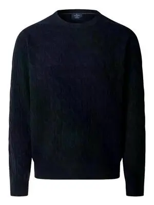 HACKETT  London Cable-knit Lambswool Sweater - Blue