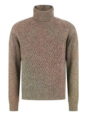 PANICALE Diamond-knit Roll-neck Sweater