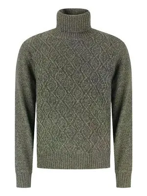 PANICALE Diamond-knit Roll-neck Sweater