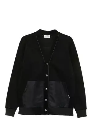 YES LONDON Contrast-panel Press-stud Cardigan
