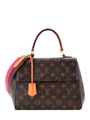 LOUIS VUITTON Cluny Top Handle Bag Monogram Canvas Bb Satchel - Brown