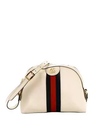 Gucci Ophidia Dome Shoulder Bag Leather Small Crossbody Bag White