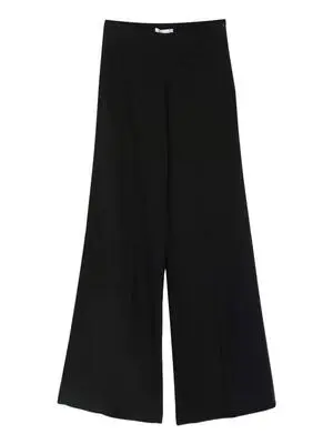 CENERE GB Pressed-crease Palazzo Pants - Black