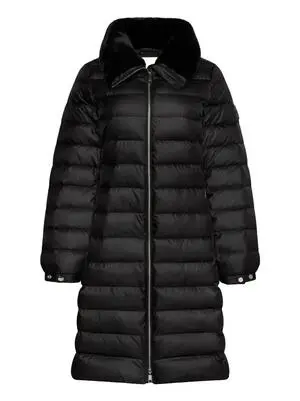 Calvin Klein Faux-fur Collar Padded Jackets - Black