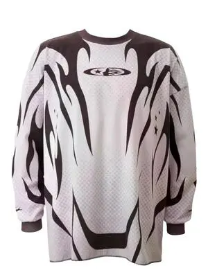 HELLSTAR Graphic-print Long-sleeved T-shirt - White