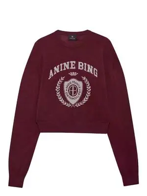 ANINE BING Mia Sweater Burgundy - Red