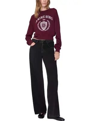 ANINE BING Mia Sweater - Burgundy Red