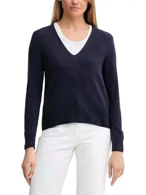 BENETTON V-neck Sweater - Blue