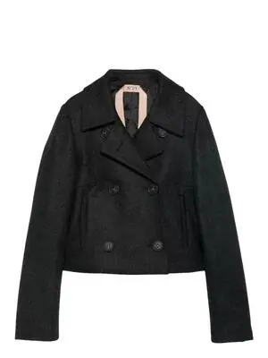 N°21 Double-breasted Cropped Jacket - Grey