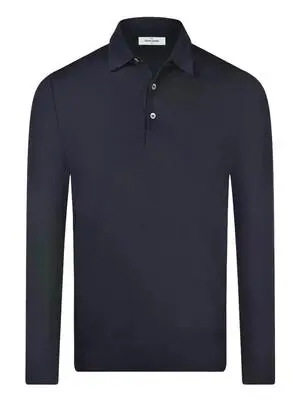 GRAN SASSO Long-sleeve Polo Sweater - Blue