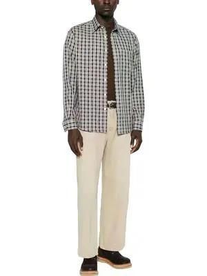 Nn07 Deon Check Shirt - Brown