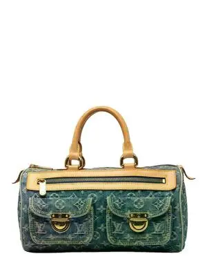 LOUIS VUITTON 2006 Monogram Denim Neo Speedy 30 Boston Bag - Blue