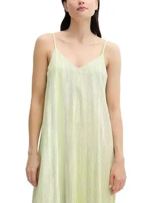 BENETTON Striped Tiered Maxi Dress - Green