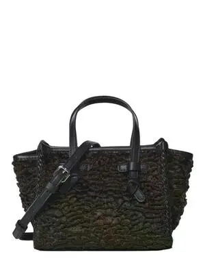 GIANNI CHIARINI Small Miss Marcella Textured-finish Knotted Tote Bag - Brown
