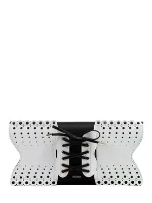 Perrin Le Corset Perforé Clutch Bag - Black