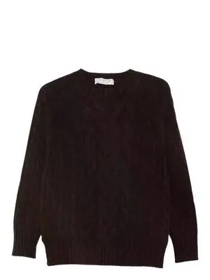 D.EXTERIOR Cable-knit Raglan-sleeve Sweater