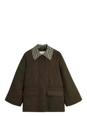 SKALL STUDIO Drawstring-waist Checked-collar Jacket