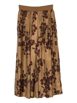 UMA WANG Gillian Printed Long Skirt - Beige