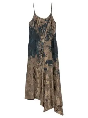UMA WANG Acrry Linen Blend Dress - Brown