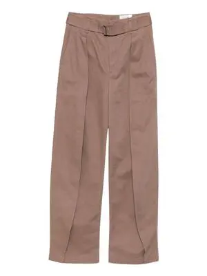LEMAIRE Cotton Curved Trousers - Brown